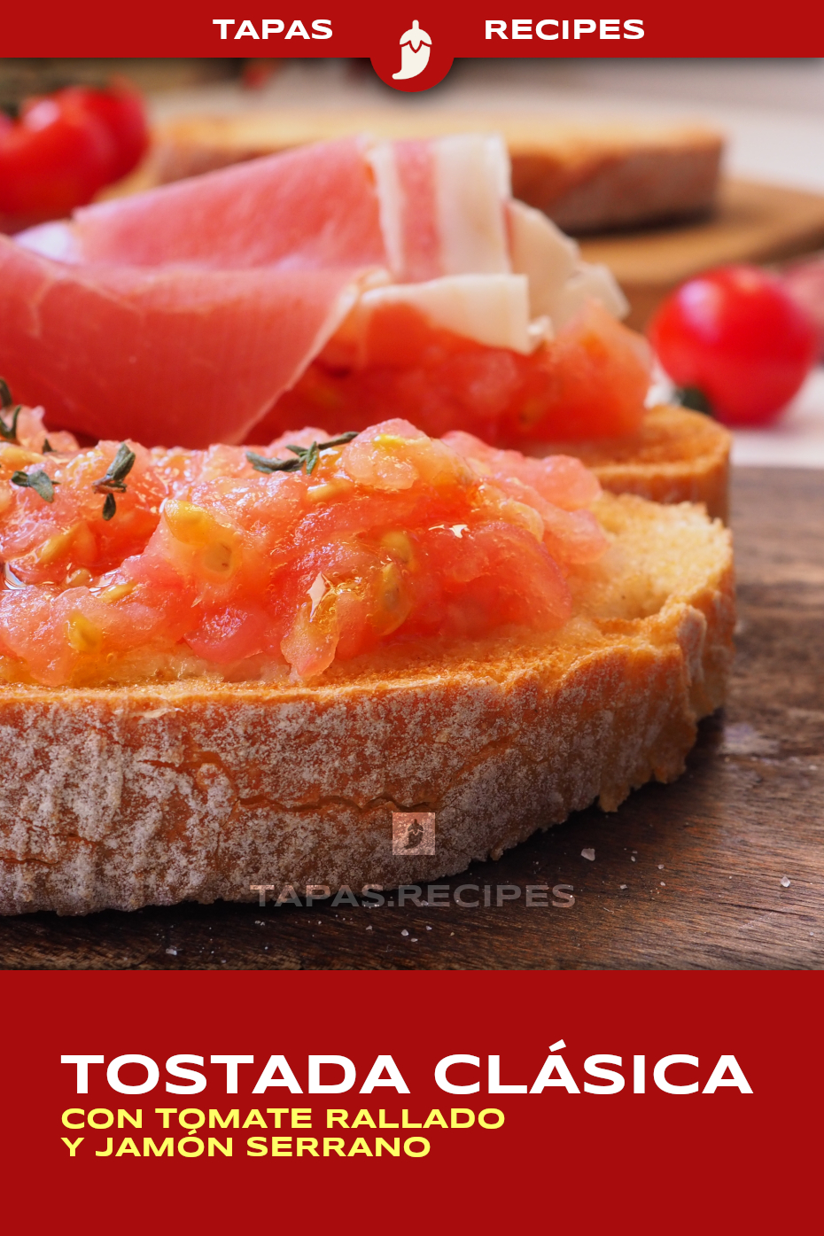 Tostada Española Clásica con Tomate Rallado y Jamón Serrano