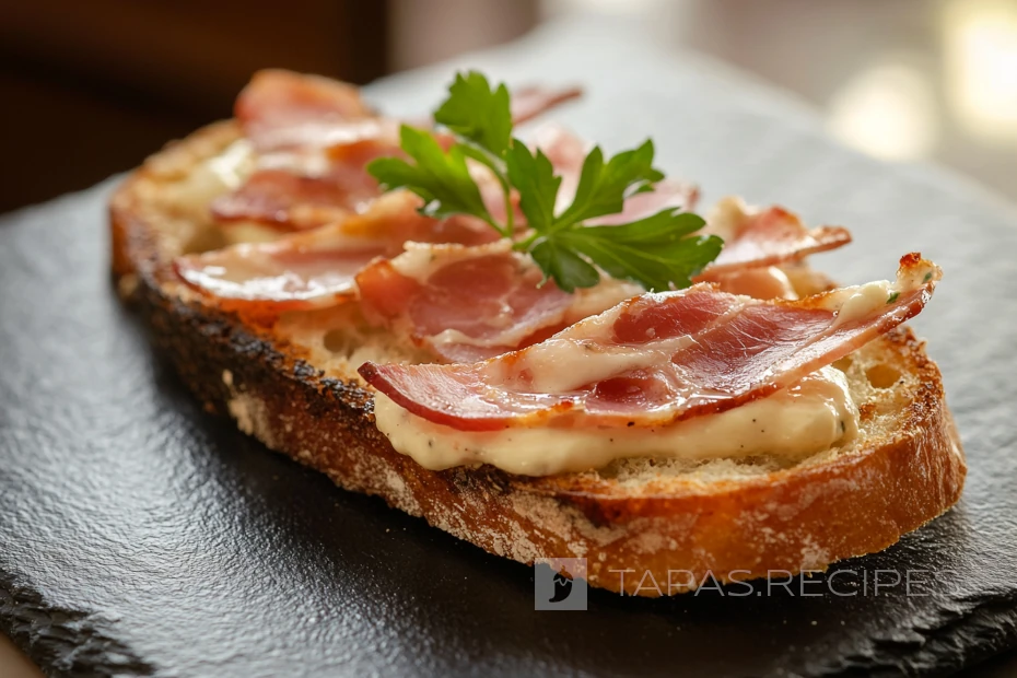 Tostadas de Jamón con Alioli
