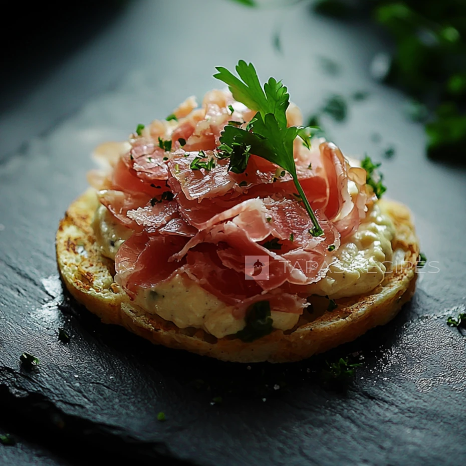 Tostadas de Jamón con Alioli